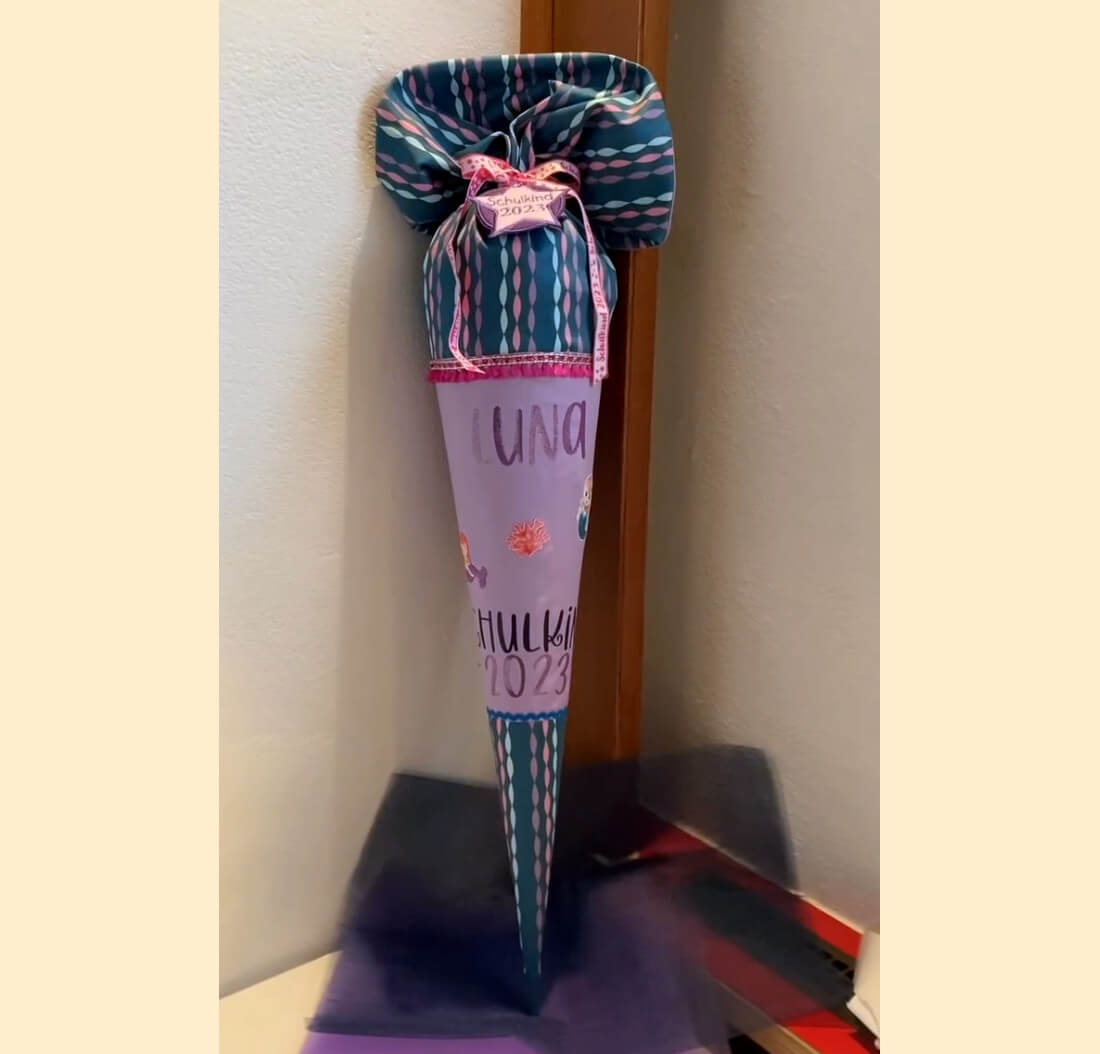 Nähanleitung und Schnittmuster: Schultüte 70 cm (mit Freebook)